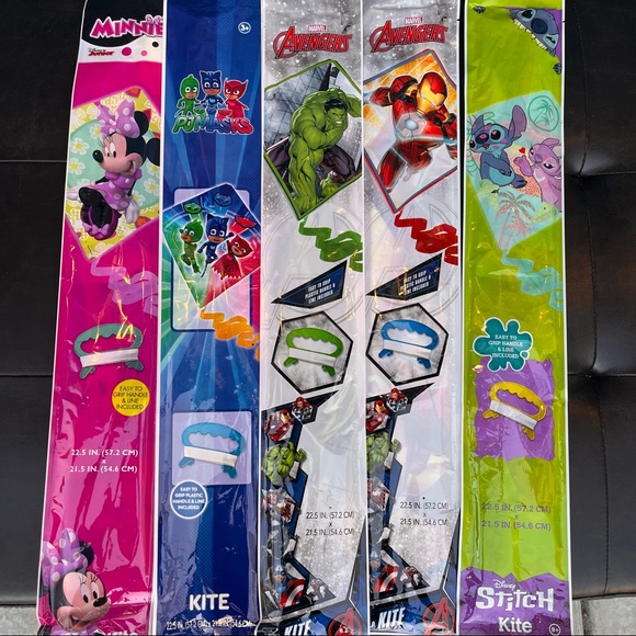 Disney | Toys | Lot Of 5 Character Kites Disney Marvel Minnie Hulk Iron ...